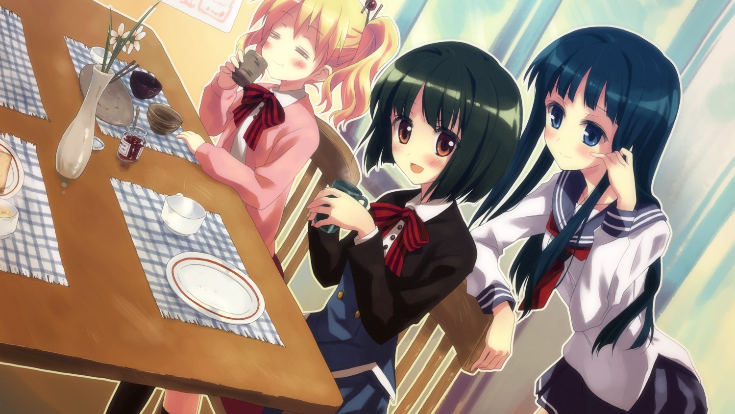 studio s.d.t. yuuki tatsuya kin-iro mosaic alice cartelet oomiya isami oomiya shinobu seifuku ...